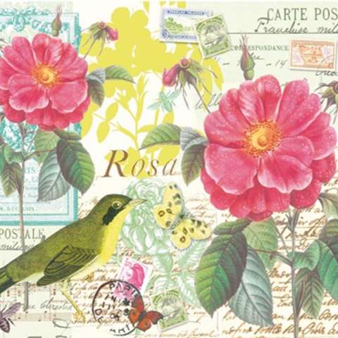 Papir za Decoupage - Post card