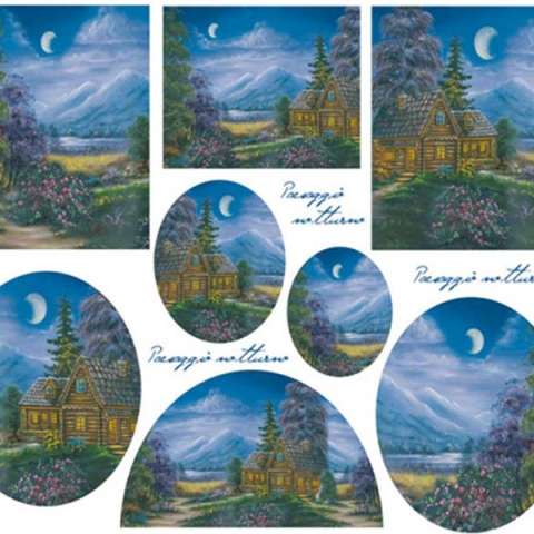 Papir za Decoupage - Night landscape