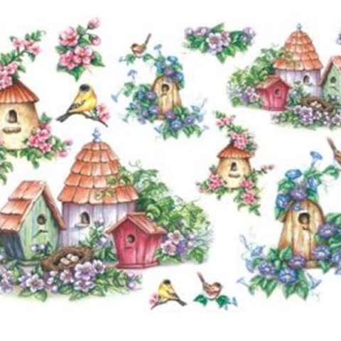 Papir za Decoupage - Nests and birds