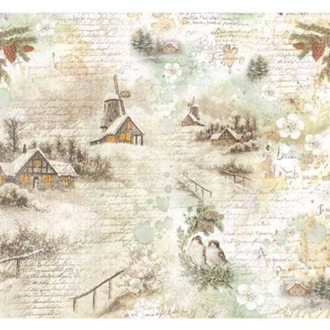 Papir za Decoupage - Winter landscape