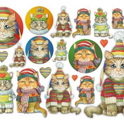 Papir za Decoupage - Happy cat