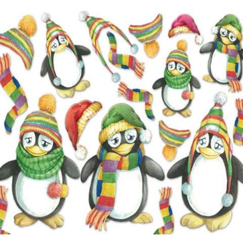 Papir za Decoupage - Penguins