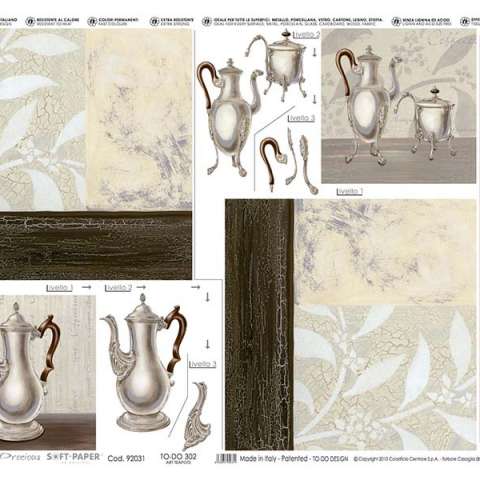 Papir za Decoupage - Silver