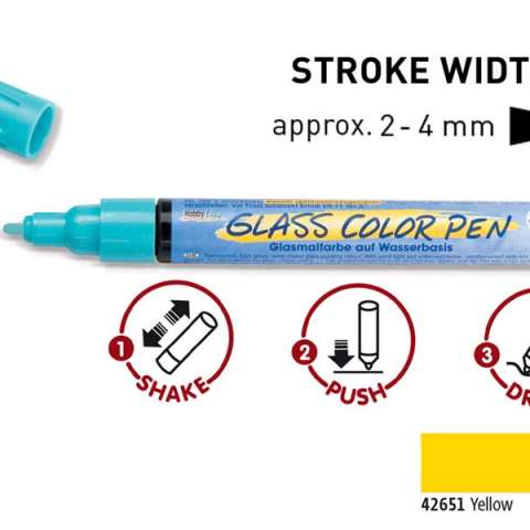 Glass Color Pen - Yellow