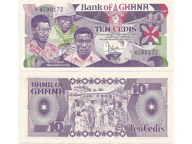 Ghana 10 cedis 1984. UNC