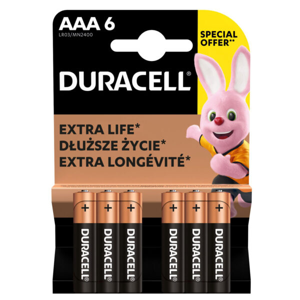 Baterije alkalne LR3 AAA 6kom DURACELL