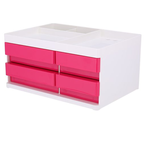 Stoni organizer EZ25040 ABS PINK sa 4 fioke, Deli