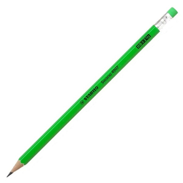 Grafitna olovka HB zelena sa gumicom, Stabilo