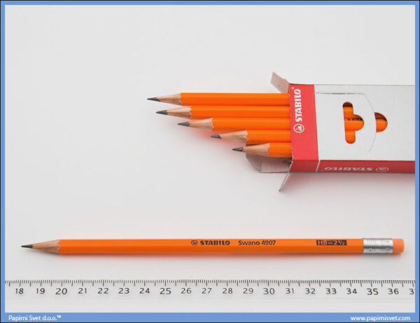 Grafitna olovka HB narandzasta sa gumicom, Stabilo