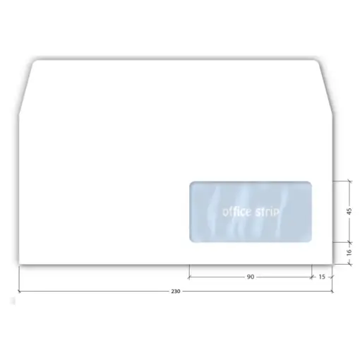 Koverte amerikan DESNI PROZOR 1/100 110x230mm, Optima