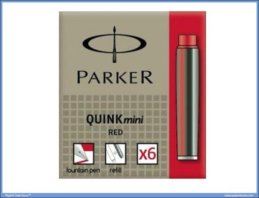 Patrone Quink RED Crvene za naliv pero, PARKER