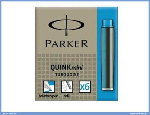 Patrone Quink TURQUOISE Tirkizna za naliv pero, PARKER