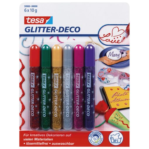 Lepak glitter deco 10gx6boja 59900, Tesa