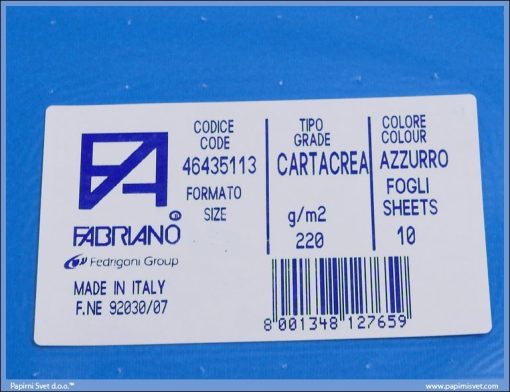 Karton B1 220gr AZZURRO 1/10