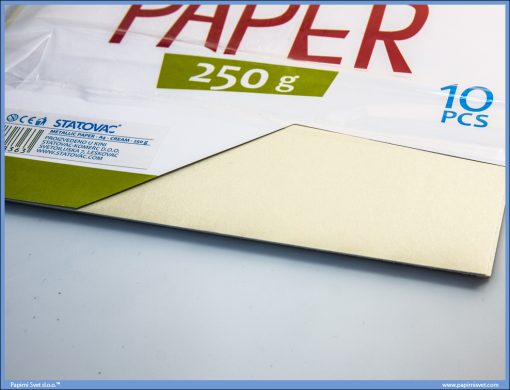 Karton papir 250gr METALIK A4 KREM 1/10, Junior