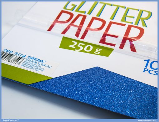 Karton papir GLITER BLUE 250gr PLAVI 1/10, Junior