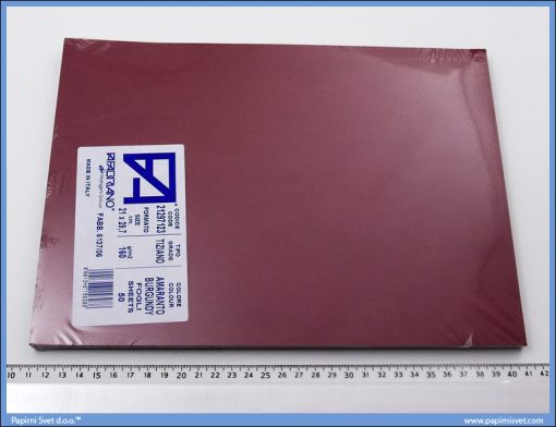 Karton slikarski A4 160gr.AMARANTO BURGUNDY 1/50, Fabriano