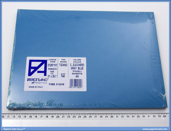 Karton slikarski A4 160gr. GRAY BLUE 1/50, Fabriano