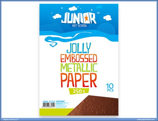 Metalik papir BRAON reljefni Jolly Embossed 250gr A4 1/10, Junior