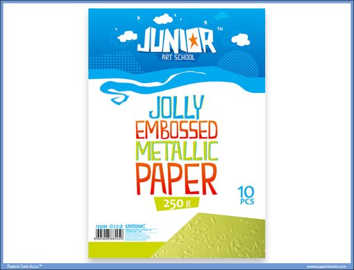 Metalik papir ZELENI reljefni Jolly Embossed 250gr A4 1/10, Junior