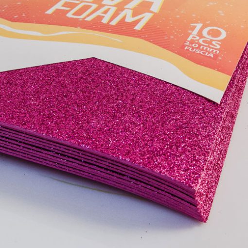 Pena karton A4 EVA GLITTER PINK 1/10, UNL-0662