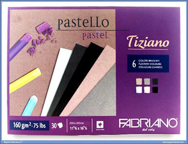 Slikarski blok za pastele 210×297 TIZIANO 6 boja BRIZZATI Fabriano