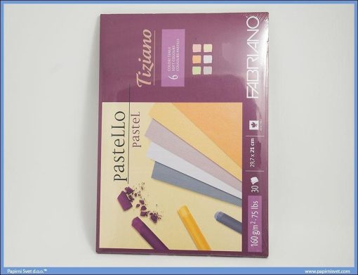 Slikarski blok za pastele 210x297mm 1/30 mix boje Pastello Tiziano, Fabriano