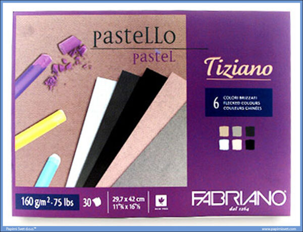 Slikarski blok za pastele 297×420 TIZIANO 6 boja BRIZZATI Fabriano