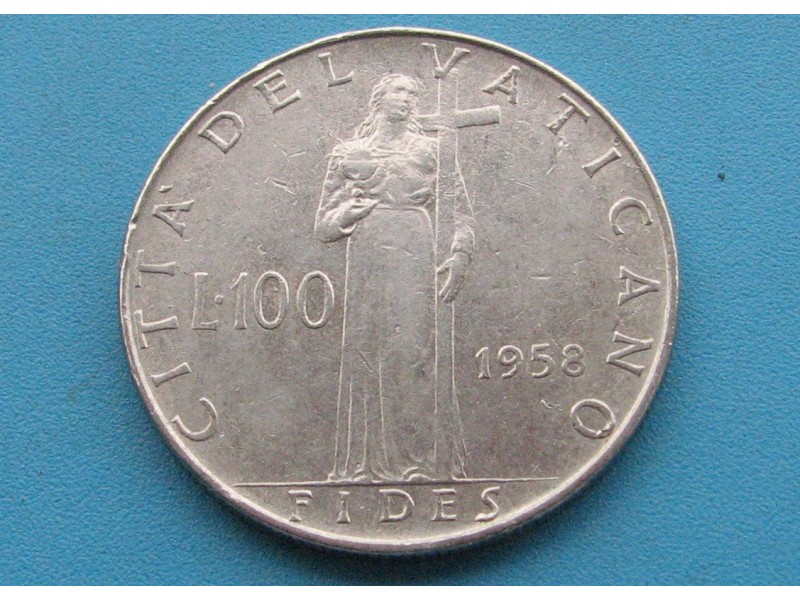 Vatican - 100 Lire - Pivs XII 1958