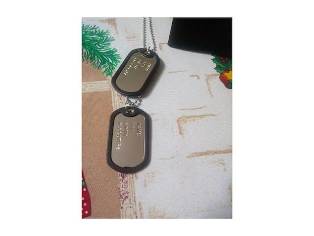 Ogrlica 316L i 2 vojne dog tag pločice