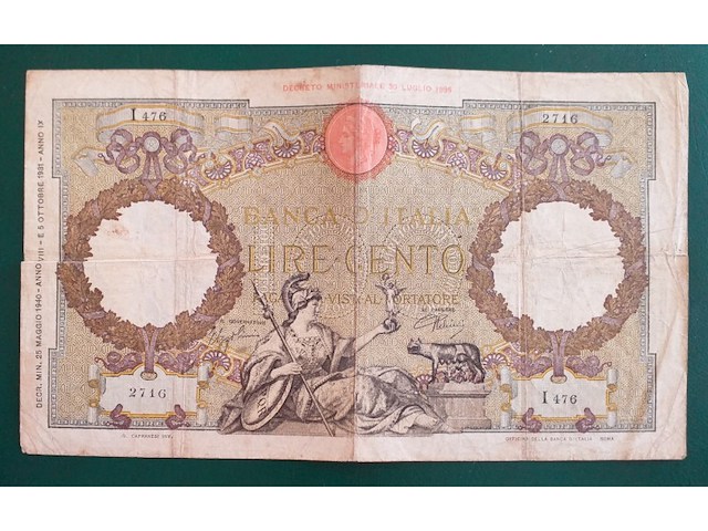 100 LIRA 1940