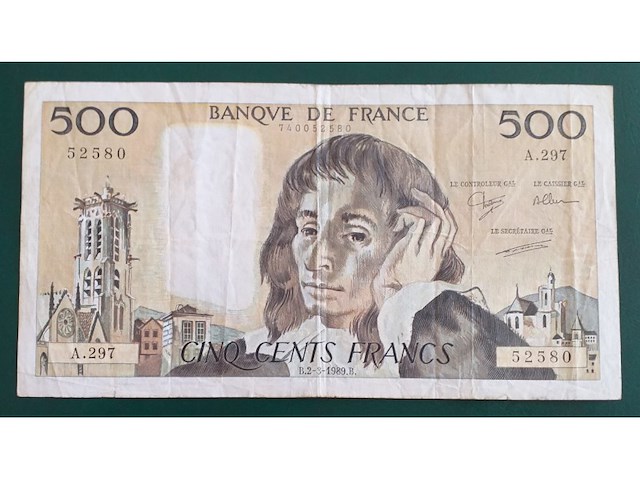 500 FRANCS 1989