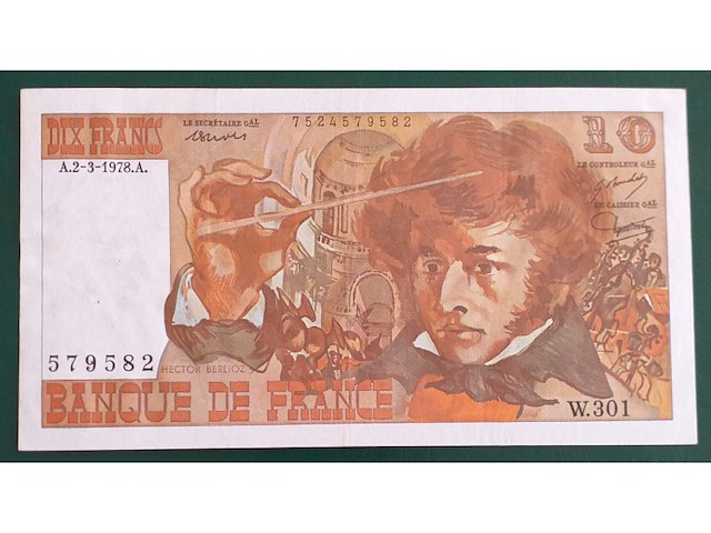 10 FRANCS 1978 aUNC