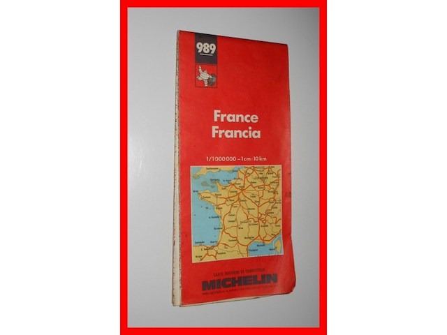 Mišelin karta - Francuska, Michelin France Map 989
