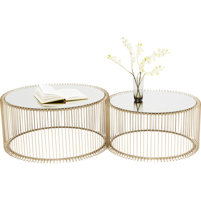 Coffee Table Wire Brass (2/Set)