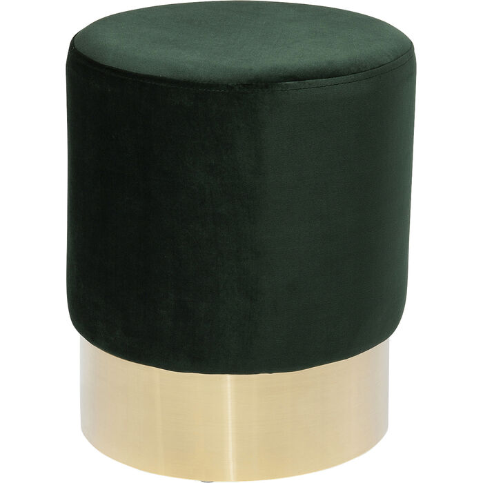 Stool Cherry Dark Green Brass Ø35cm