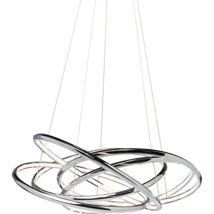 Pendant Lamp Saturn LED Chrome Big