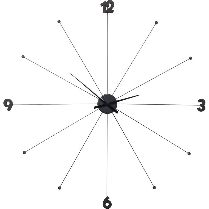 Wall Clock Like Umbrella Black