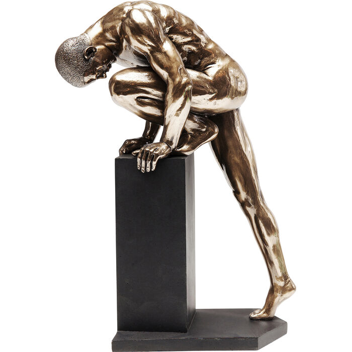 Deco Object Nude Man Stand Bronze 35cm