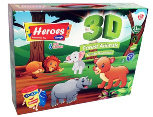 Plastelin 3D Divlje zivotinje SET