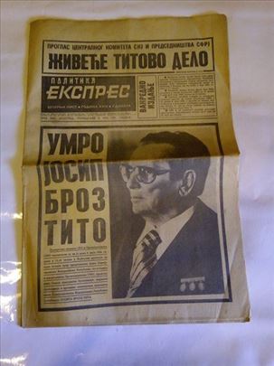 Politika expres od 5 maja 1980-Smrt druga Tita