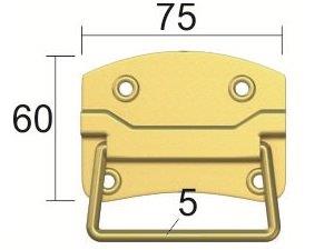 Ručka za sanduk RK1 ZnŽ 75mm DBP1