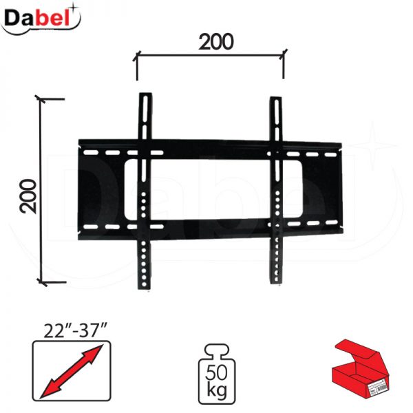 Nosač za TV N100 Crna 22-37/200x200mm/50kg 50kg Q