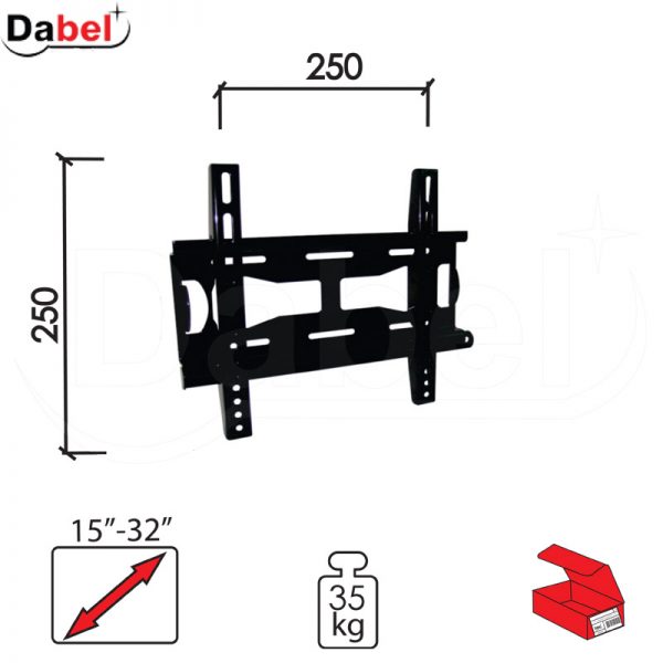 Nosač za TV N101 Crna 15-32/250x250mm/35kg 35kg Q