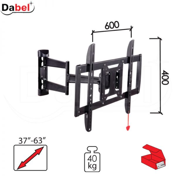Nosač za TV N117 Crna 37-63/600x400mm/40kg/15s 40kg Q