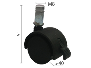 Točkić rotirajući T4102 Crna fi 40 mm OPD