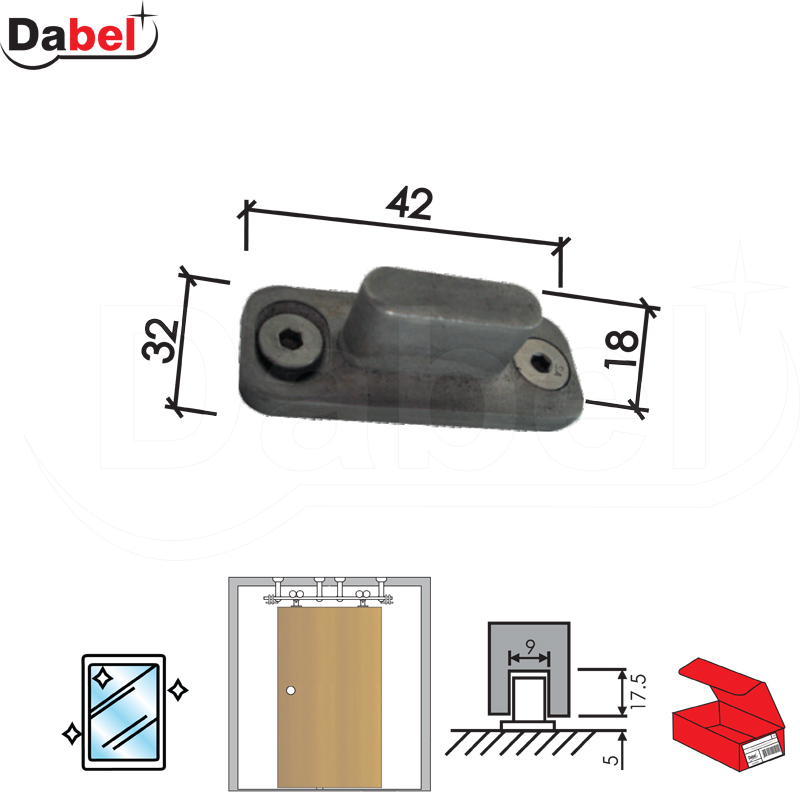 Vođica 501 Inox 42x32x18 mm