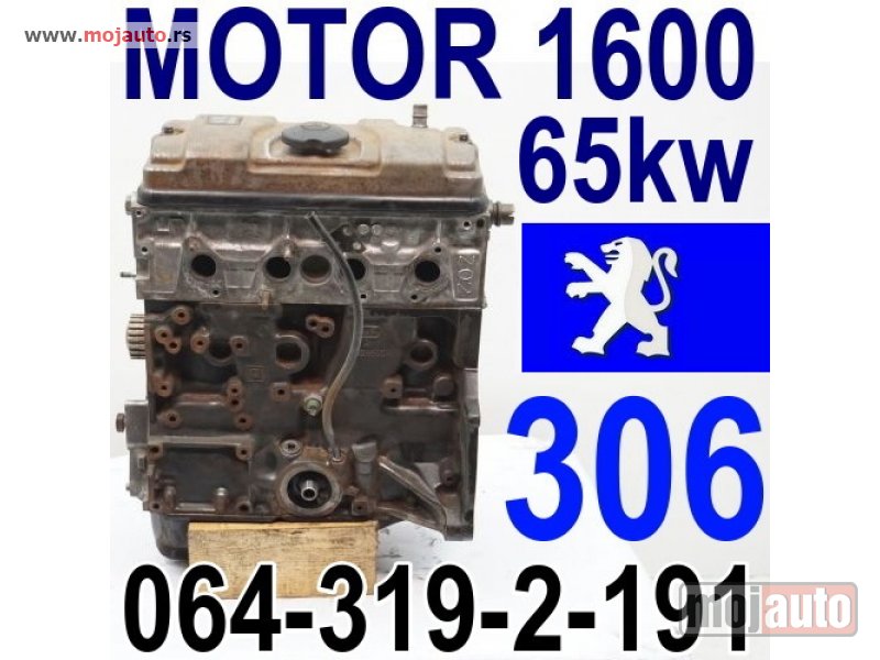 MOTOR 1,6 Pežo 306 Peugeot 1600 65kw