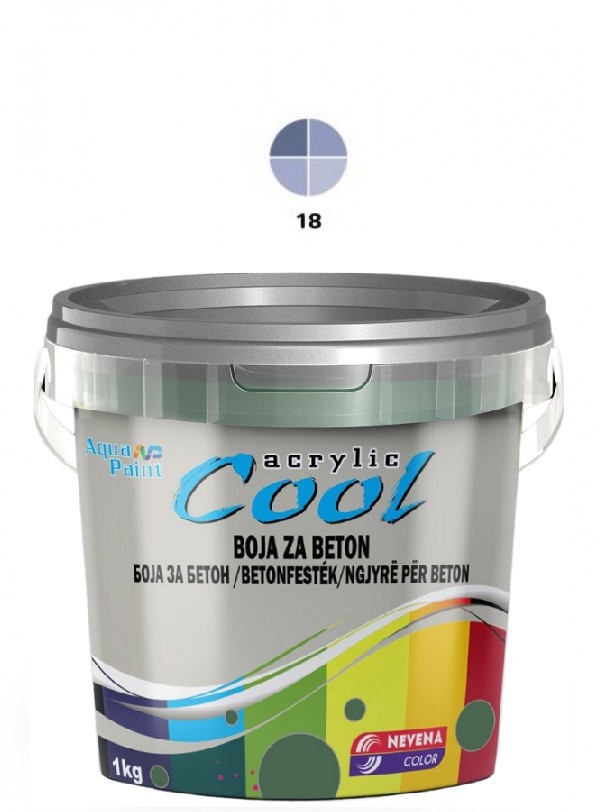 COOL-BOJA ZA BETON 1 kg- 18 SIVA