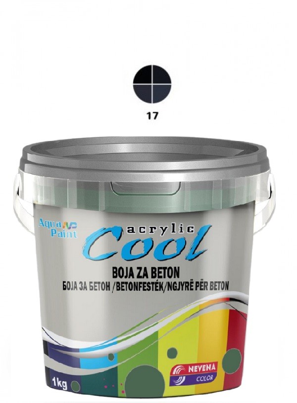 COOL-BOJA ZA BETON 1 kg- 17 CRNA